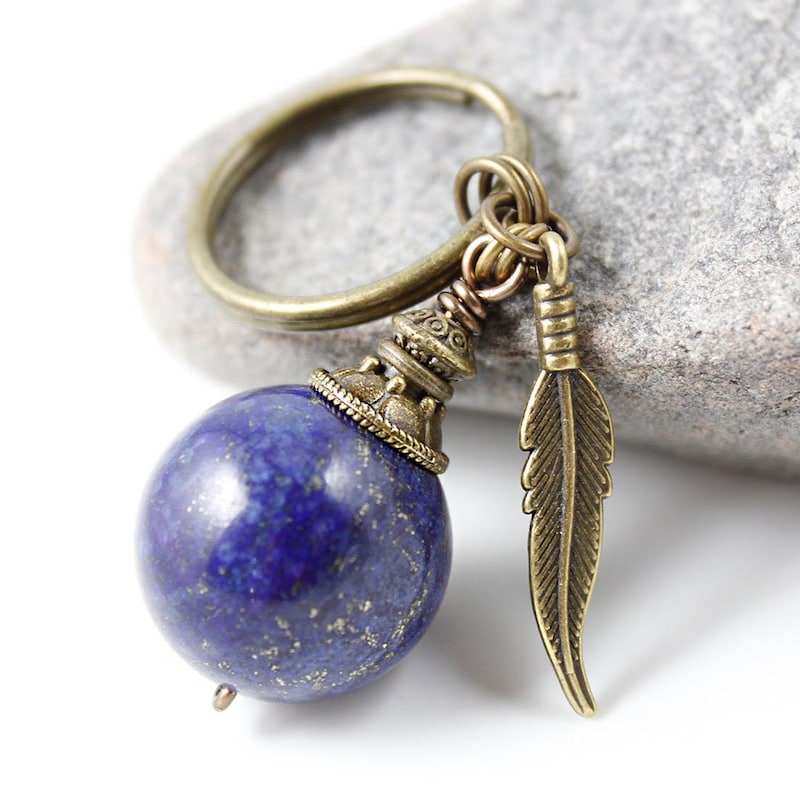 Key Ring Precious Stones - Etsy