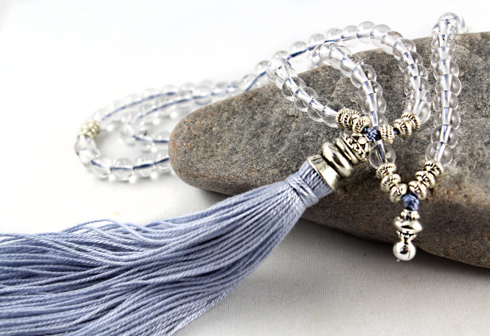 Quartz Mala Mala Beads Prayer Beads Gemstone Mala Beads - Etsy