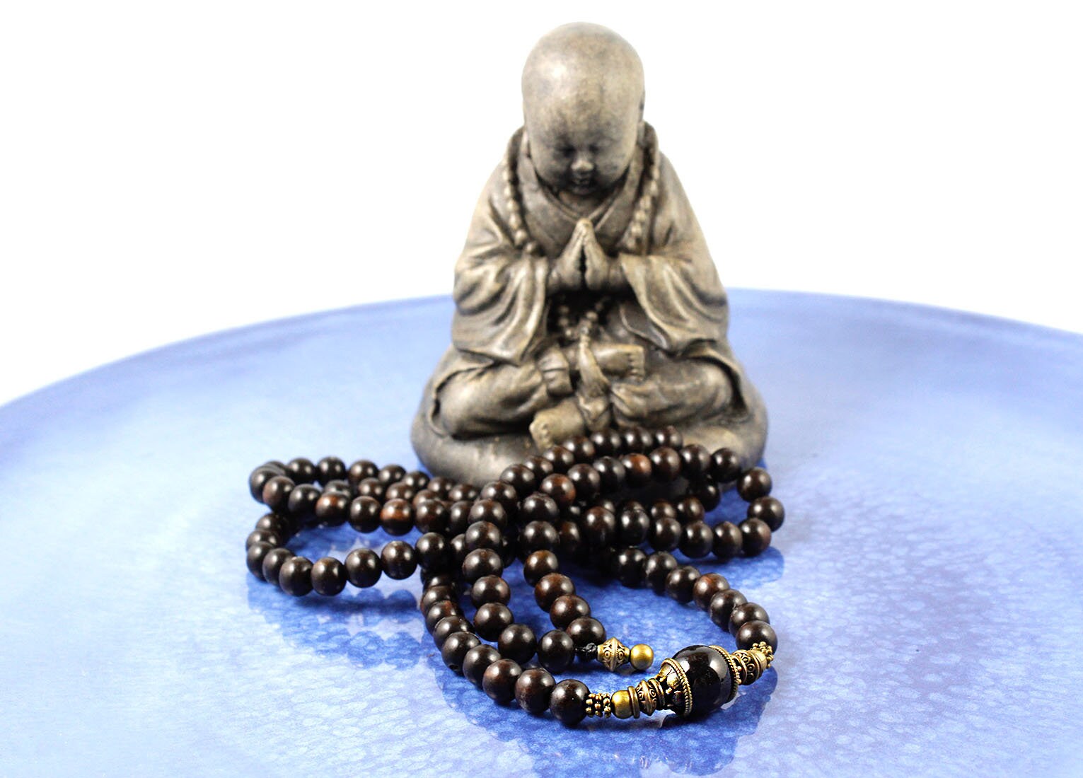 Black Tourmaline Mala With Ebony Wood 108 Mala Wrap Bracelet | Etsy