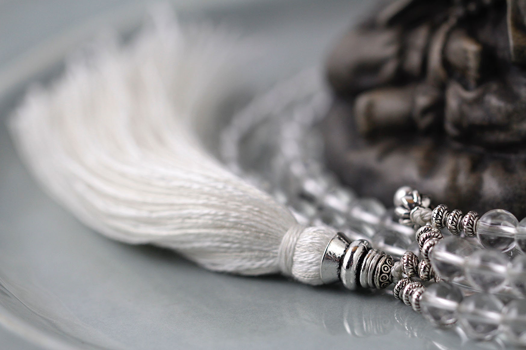 Quartz Mala, Mala Beads, Prayer Beads, Gemstone Mala Beads, 108 Mala ...