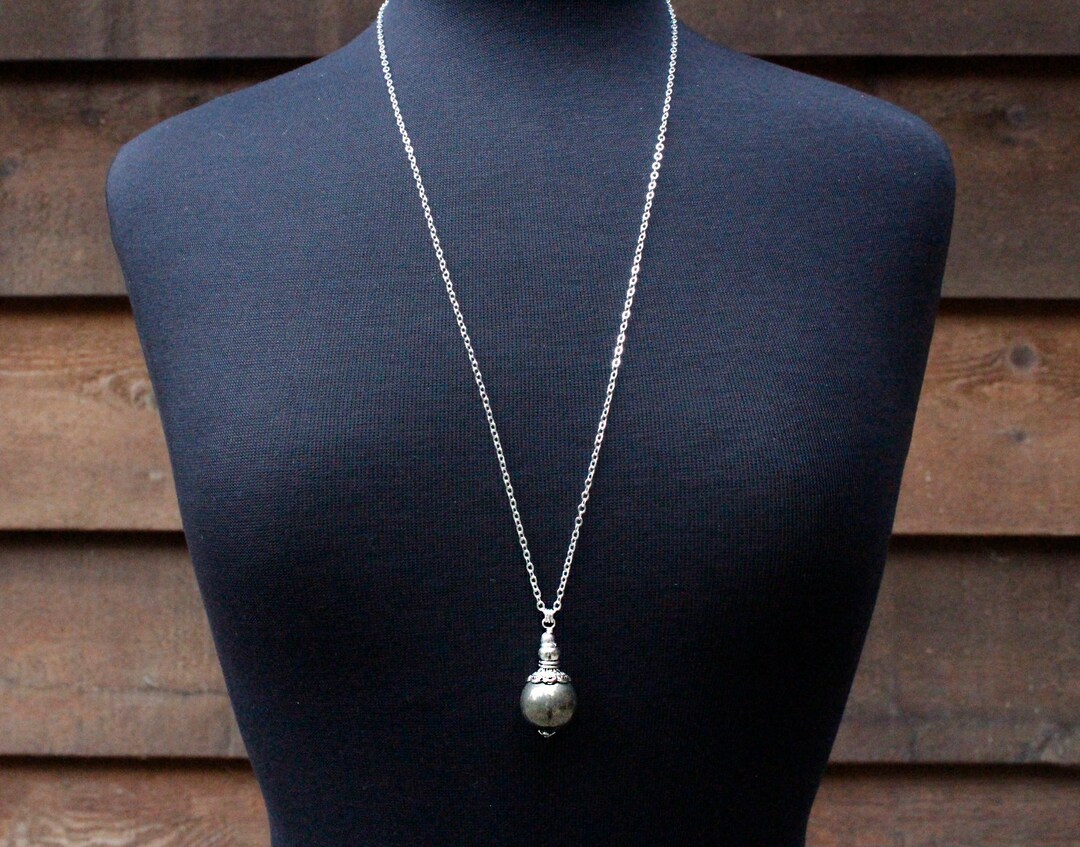 Pyrite Pendulum Necklace, Gemstone Pendulum, Crystal Pendulum ...