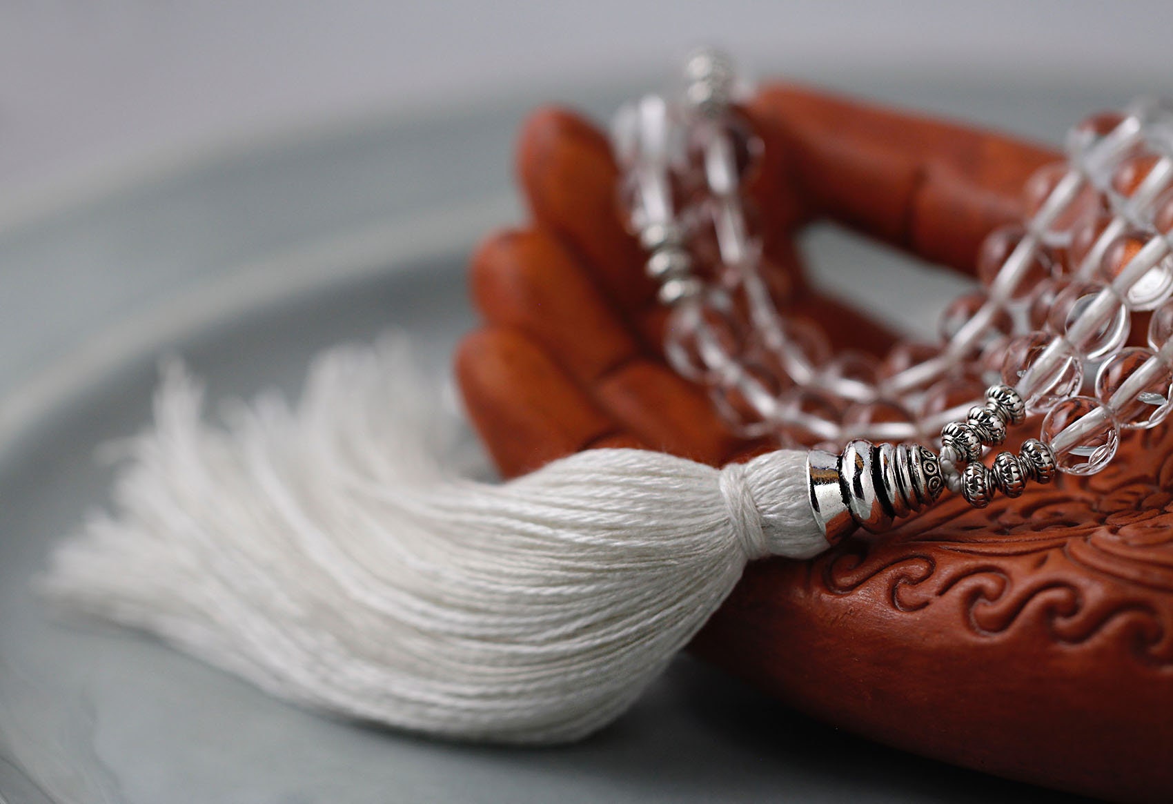 Quartz Mala, Mala Beads, Prayer Beads, Gemstone Mala Beads, 108 Mala ...