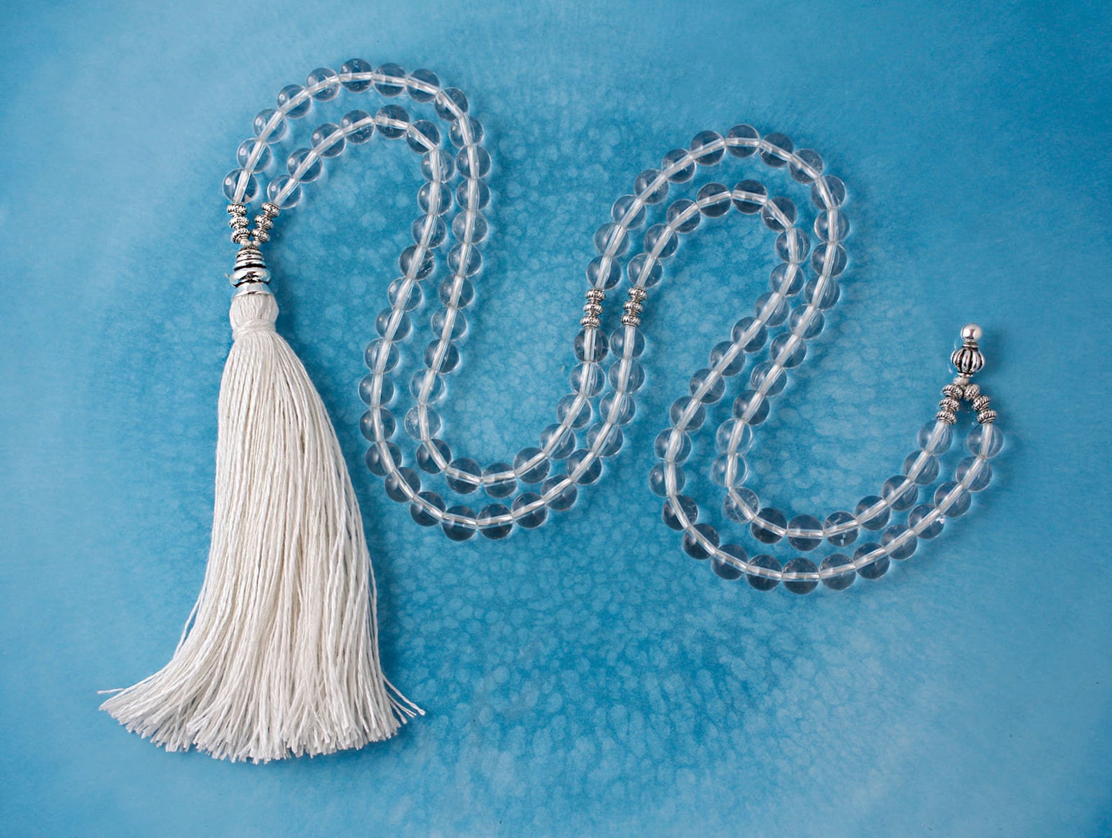 Quartz Mala, Mala Beads, Prayer Beads, Gemstone Mala Beads, 108 Mala ...