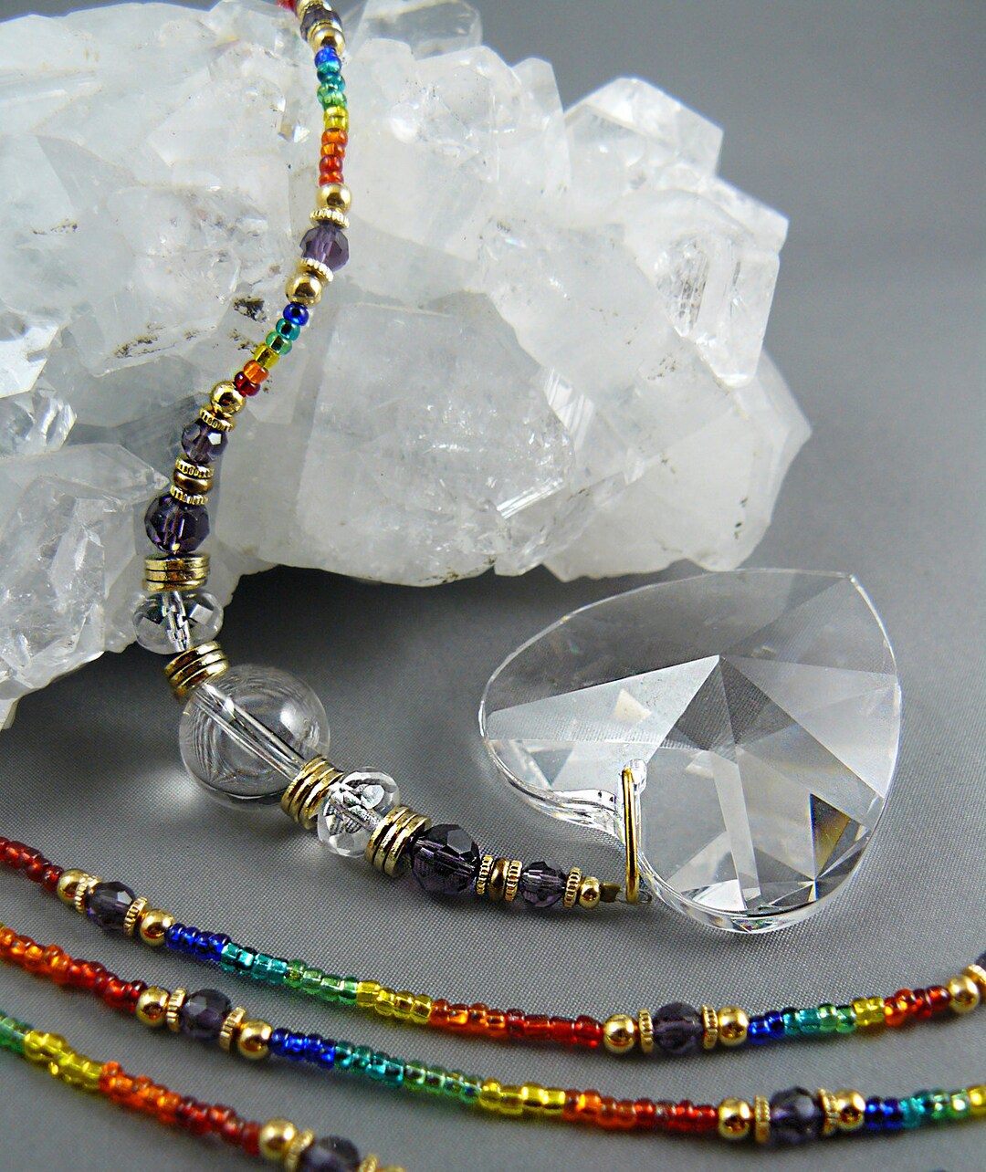 Window Crystal, Rainbow Crystal, Suncatcher, Gemstone Suncatcher, Yoga ...