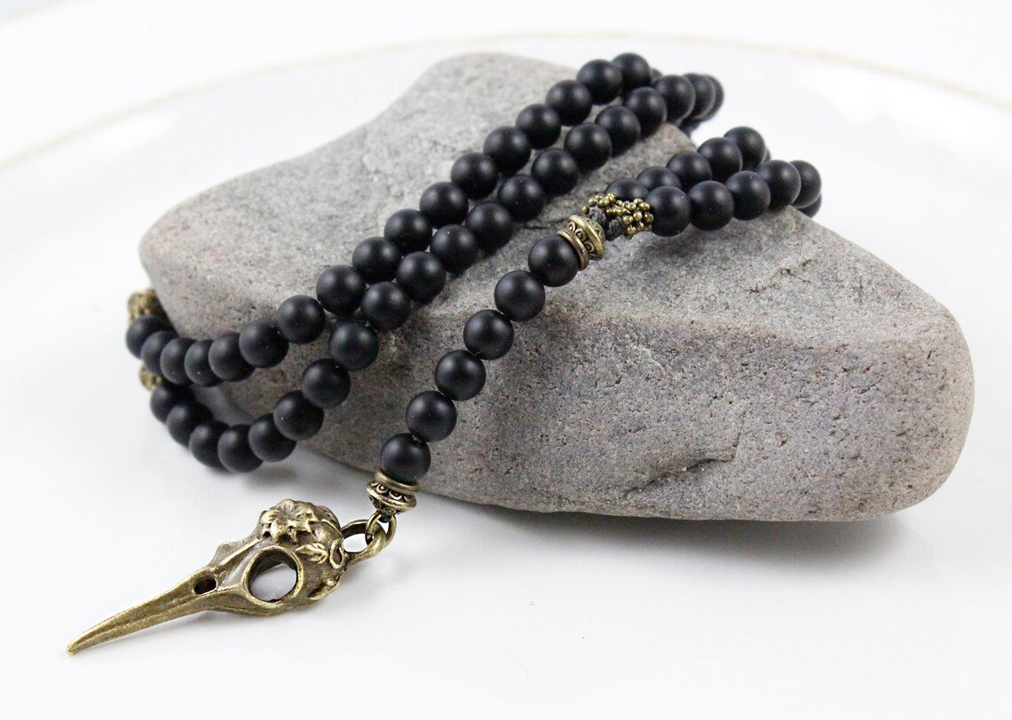 Skull Mala Skull Necklace Kali Mala Beads Skull Prayer - Etsy Canada