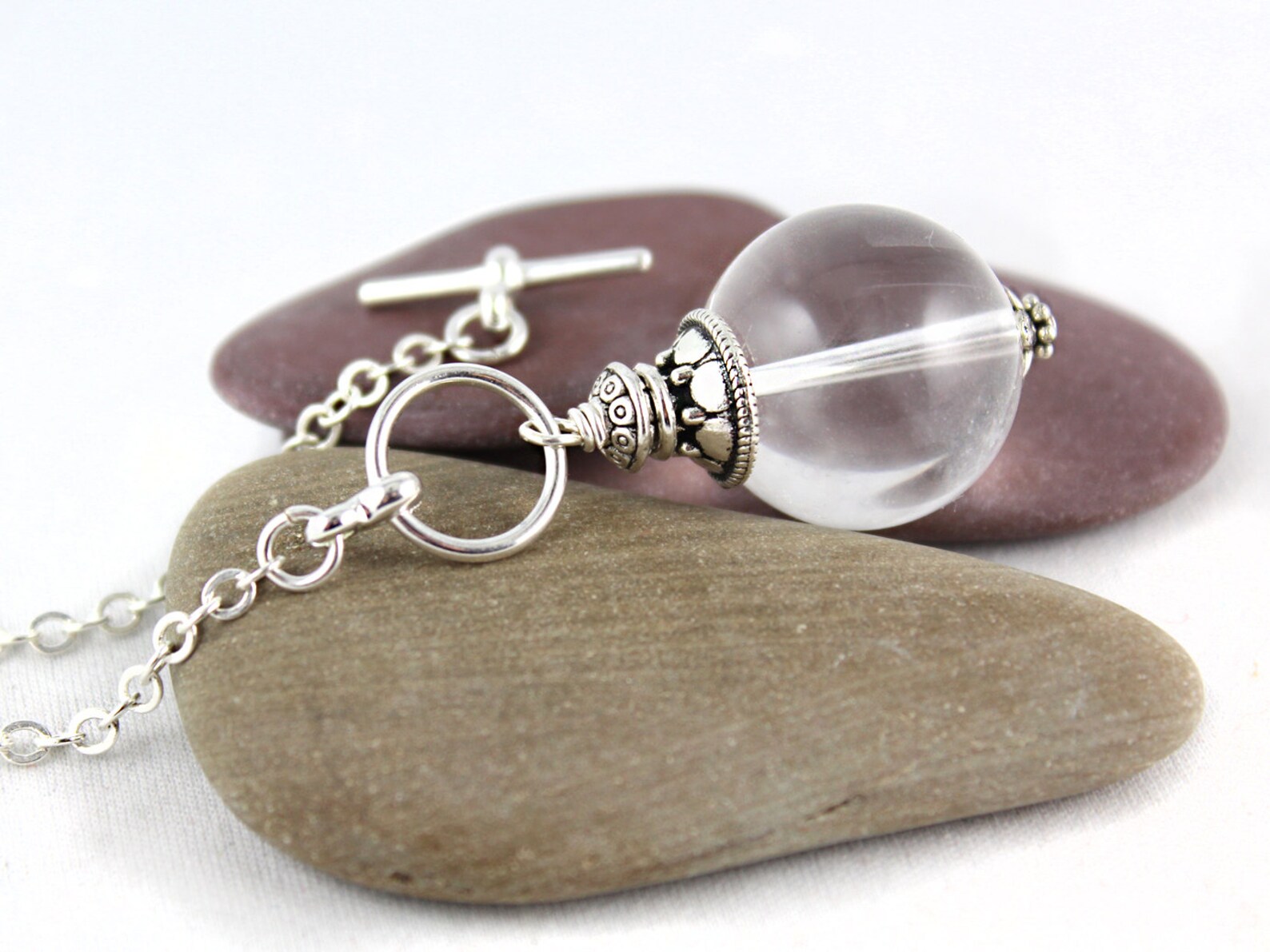 Pendulum Necklace Natural Quartz Gemstone Pendulum Crystal | Etsy