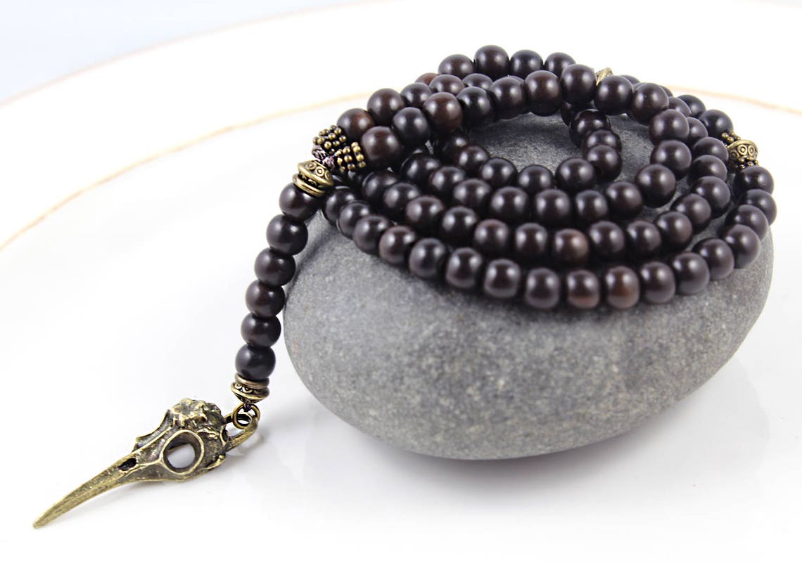Skull Mala Skull Necklace Kali Mala Beads Skull Prayer | Etsy Canada
