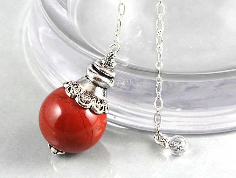 Red Jasper Pendulum, Gemstone Pendulum, Crystal Pendulum, Divination ...