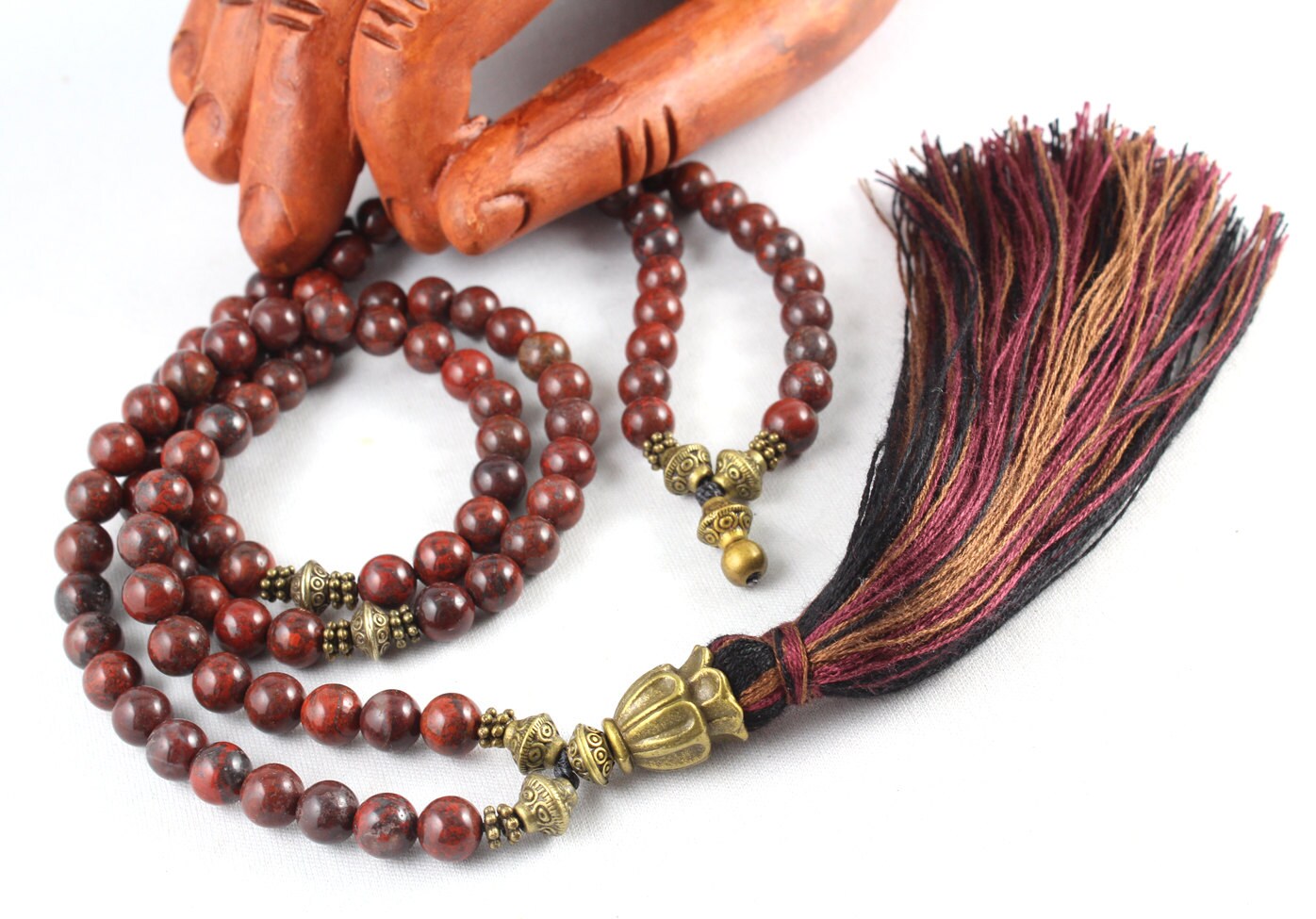 Mala Beads Jasper Mala Beads Gemstone Mala Mens Mala | Etsy
