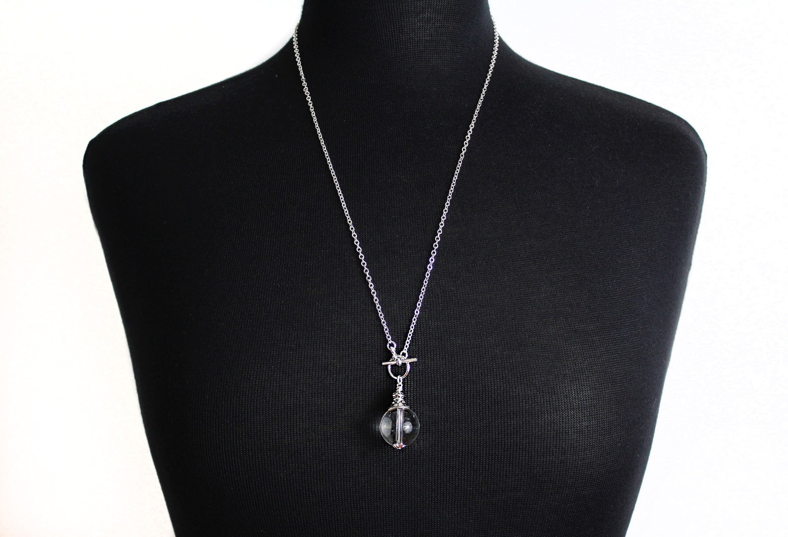 Pendulum Necklace, Natural Quartz, Gemstone Pendulum, Crystal Pendulum ...