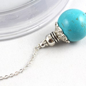 Turquoise Pendulum, Gemstone Pendulum, Crystal Pendulum, Divination, Intuition, Magic, Scrying ...