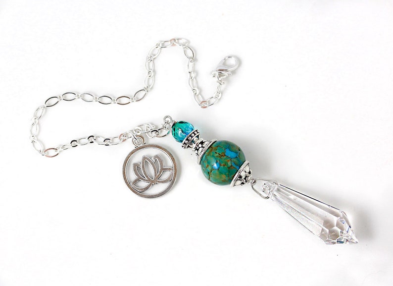 Turquoise Crystal Car Charm Gemstone Car Crystal Rear View - Etsy