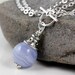 Blue Lace Agate Pendulum Necklace, Gemstone Pendulum, Crystal Pendulum ...