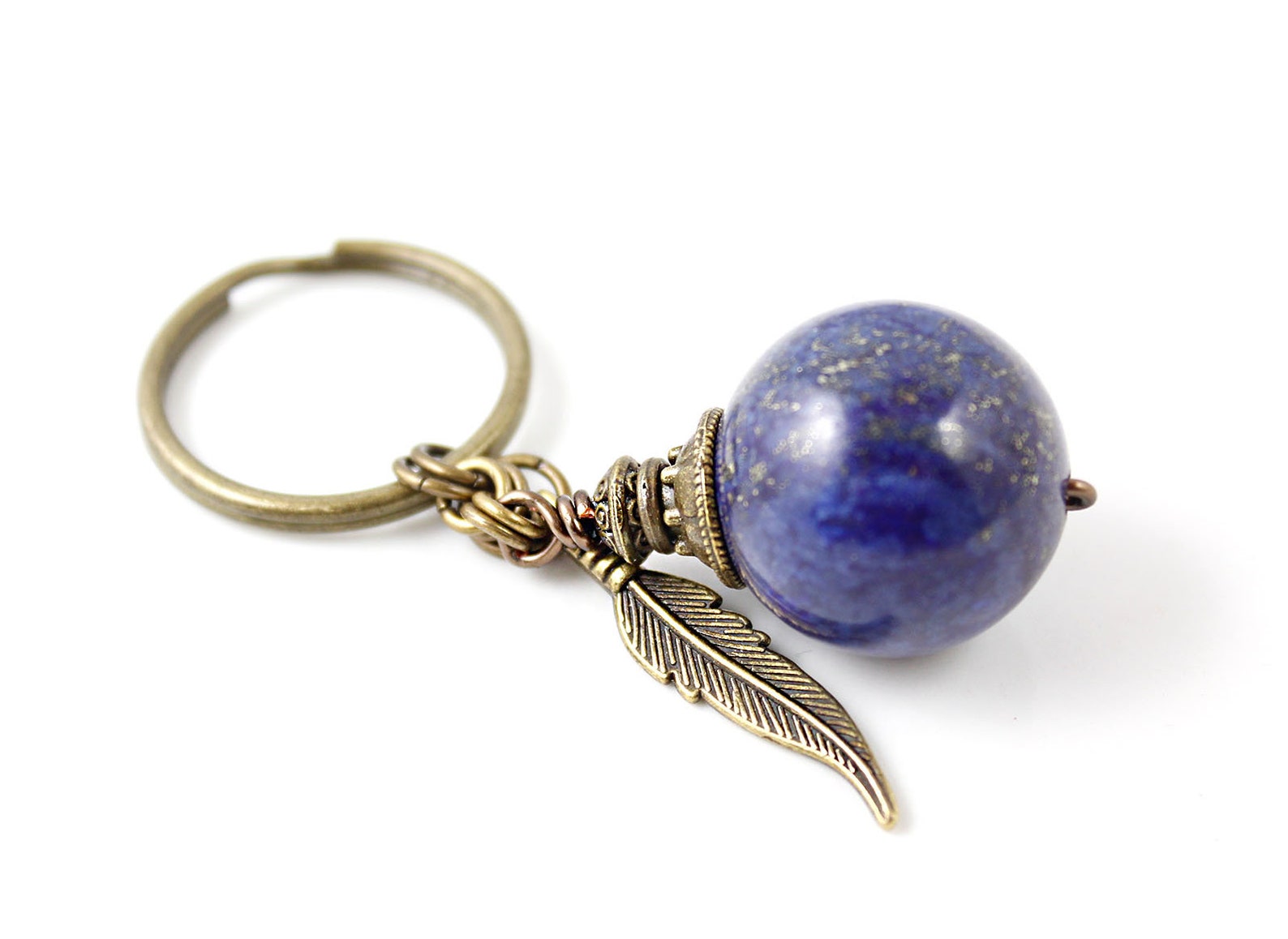 Lapis Lazuli Keyring Gemstone Key Chain Car Accessories | Etsy