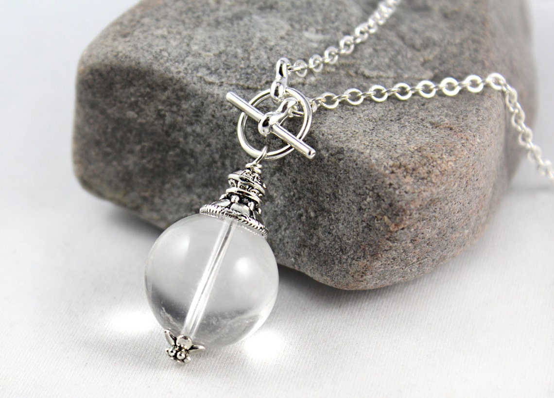 Pendulum Necklace Natural Quartz Gemstone Pendulum Crystal | Etsy