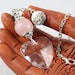 Rose Quartz Car Charm Heart Crystal Car Crystal Rear View - Etsy