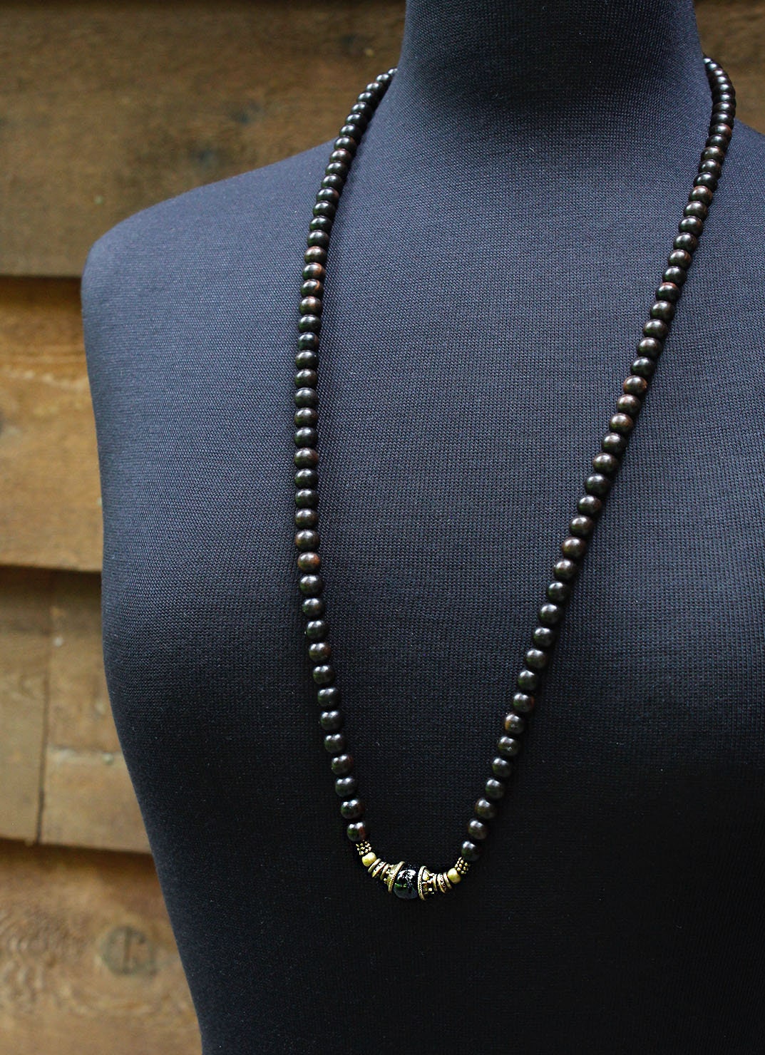 Black Tourmaline Mala With Ebony Wood 108 Mala Wrap Bracelet | Etsy