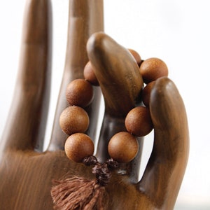 Black Tourmaline Fidget Finger Mala 9 Beads, Worry Beads Mini Mala ...