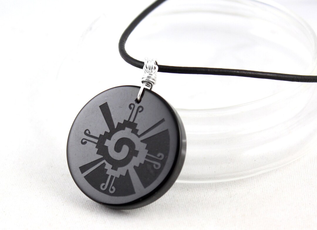Maya Pendant, Gemstone Pendant, Agate Pendant, Maya Spiral, Mayan ...