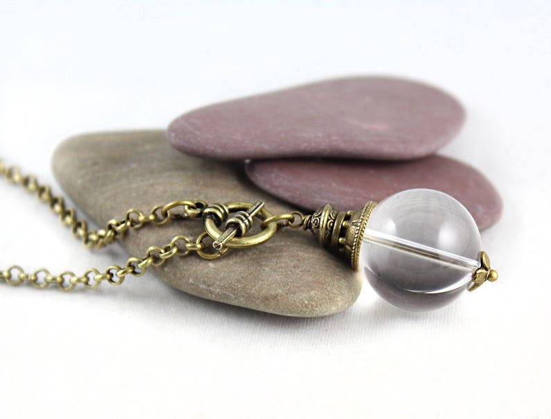 Pendulum Necklace Natural Quartz Gemstone Pendulum Crystal - Etsy