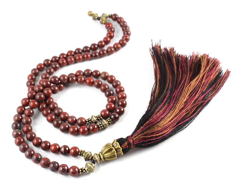 Mala Beads Jasper Mala Beads Gemstone Mala Mens Mala - Etsy