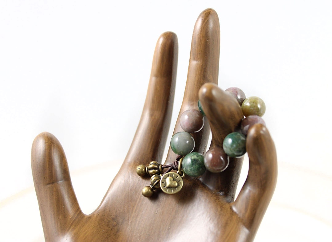 Stretch Fidget Finger Mala 9 Beads, Worry Beads Mini Mala, Stress ...