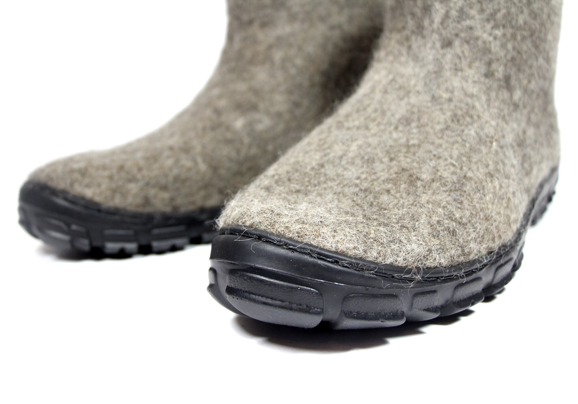 Felted boots Valenki Brown Organic wool Ankle boots Fit true | Etsy