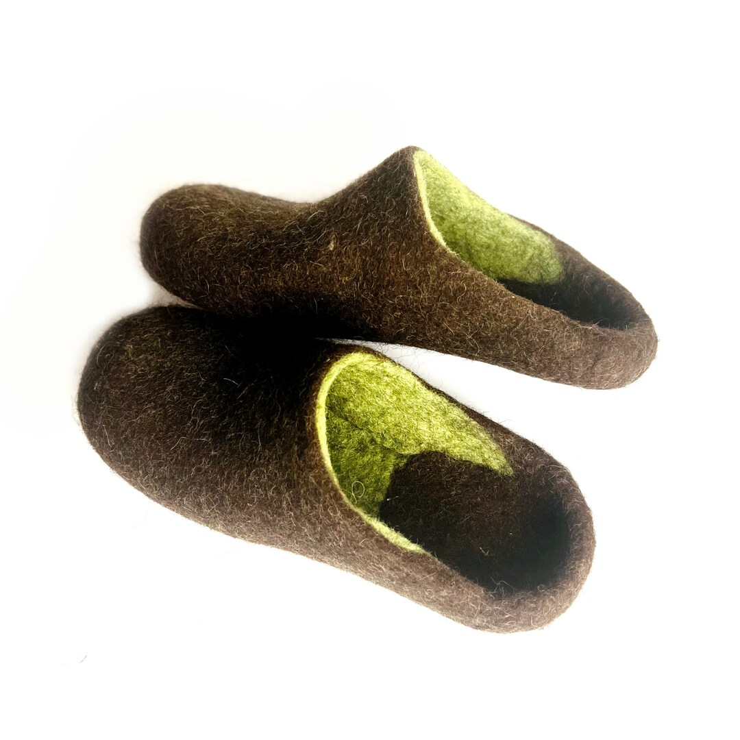 Grounding Slippers for Men, Felted Wool Clogs, Cold Floor Comfort ...