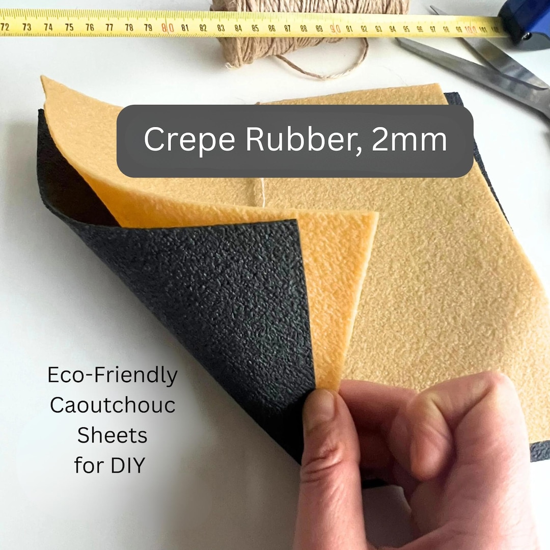 Crepe Rubber Sole Sheets 2mm – Plant-based Caoutchouc Soles for DIY ...