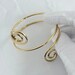 Gold Lower Arm Cuff Bracelet | Adjustable Minimalist Arm Band for Women ...