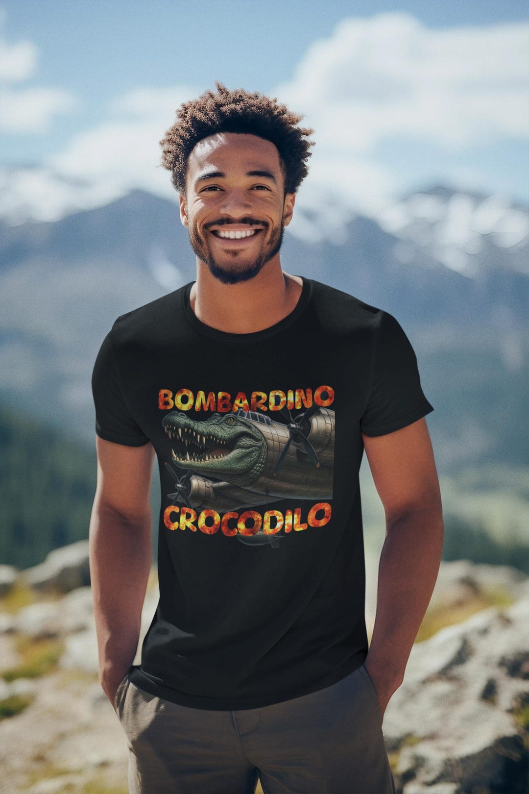 Bombardino Crocodilo Tee, Funny Brain Rot T-shirt, Fun Graphic Tee ...