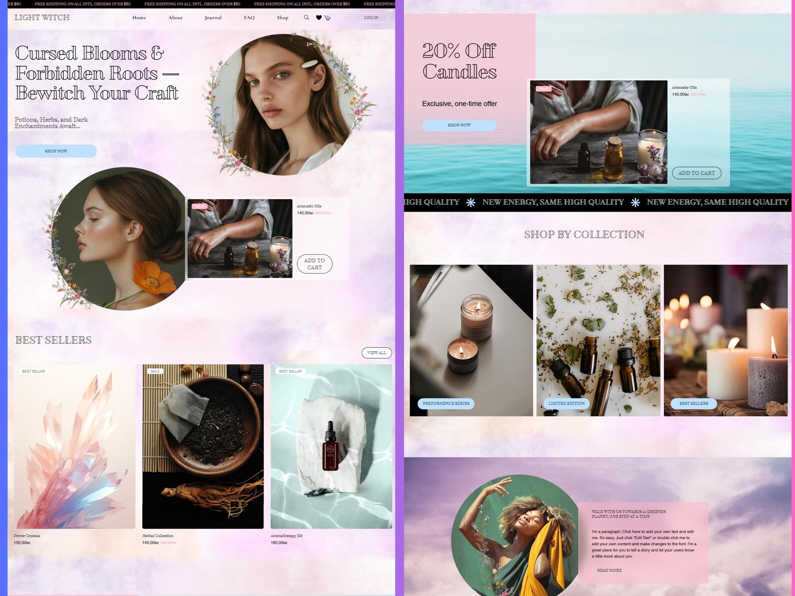 Spiritual Wix Template Website, Design Herbal Branding, Holistic Theme ...