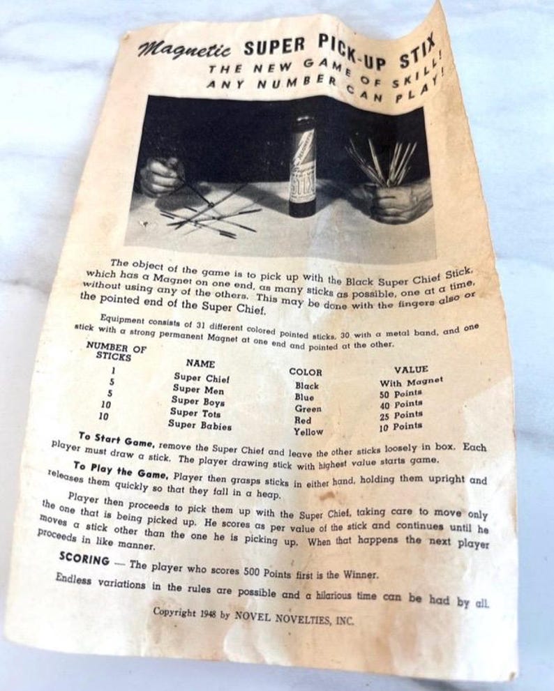 Vintage Magnetic Super Pick-up Stix + Assorted Marbles Toys - Etsy