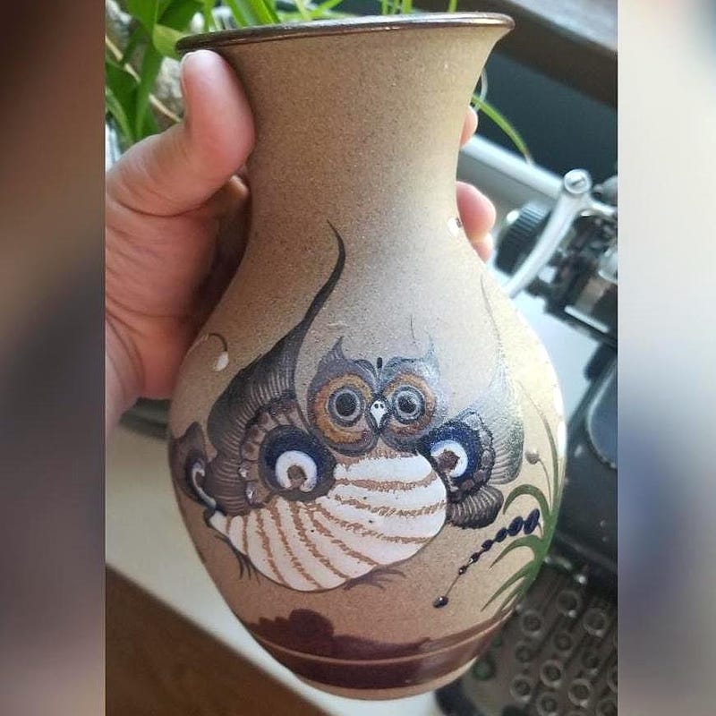 Vintage Tonala Pottery Owl - Etsy