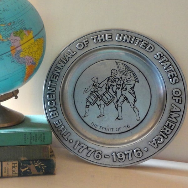Pewter Bicentennial Plate - Etsy