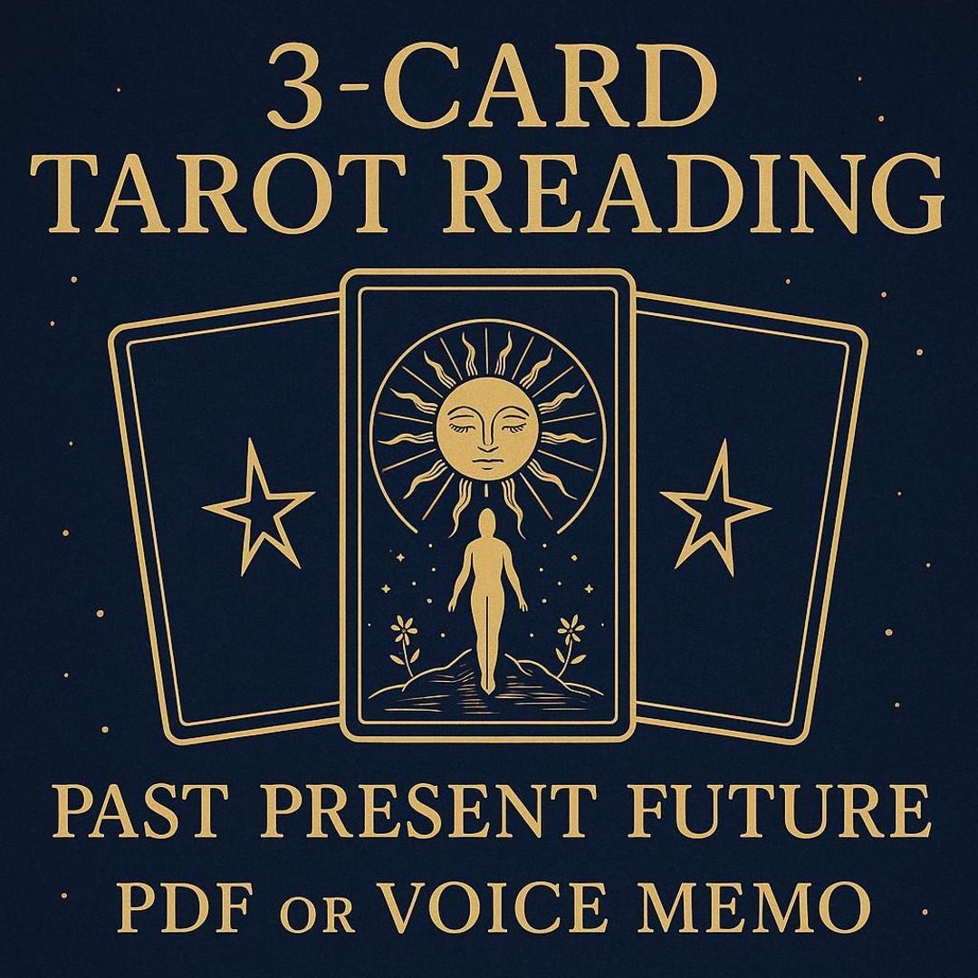 3-card Tarot Reading | Past, Present, Future Insight | Voice Memo or ...