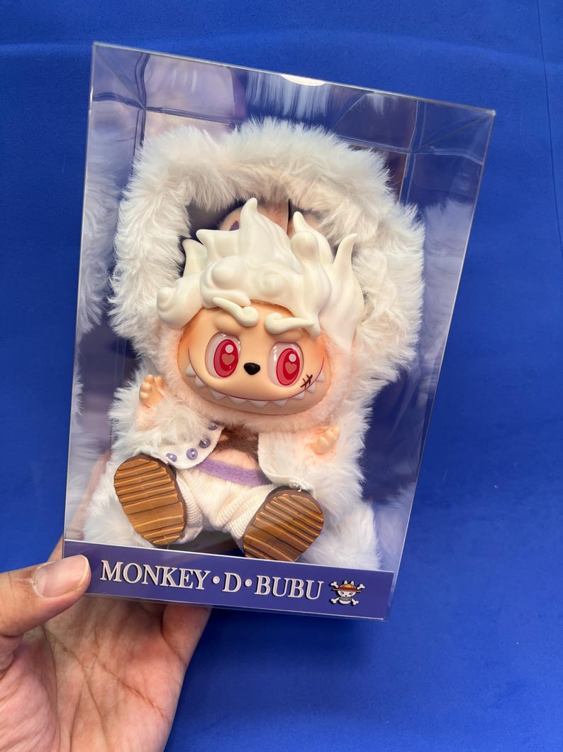 Gear 5 Luffy Custom Labubu – Dada Labubu Remake | Handmade Art Toy ...
