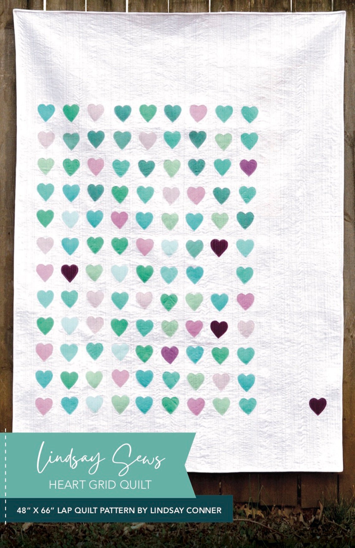 PDF Pattern: Modern Applique Heart Quilt Tutorial 48 X - Etsy