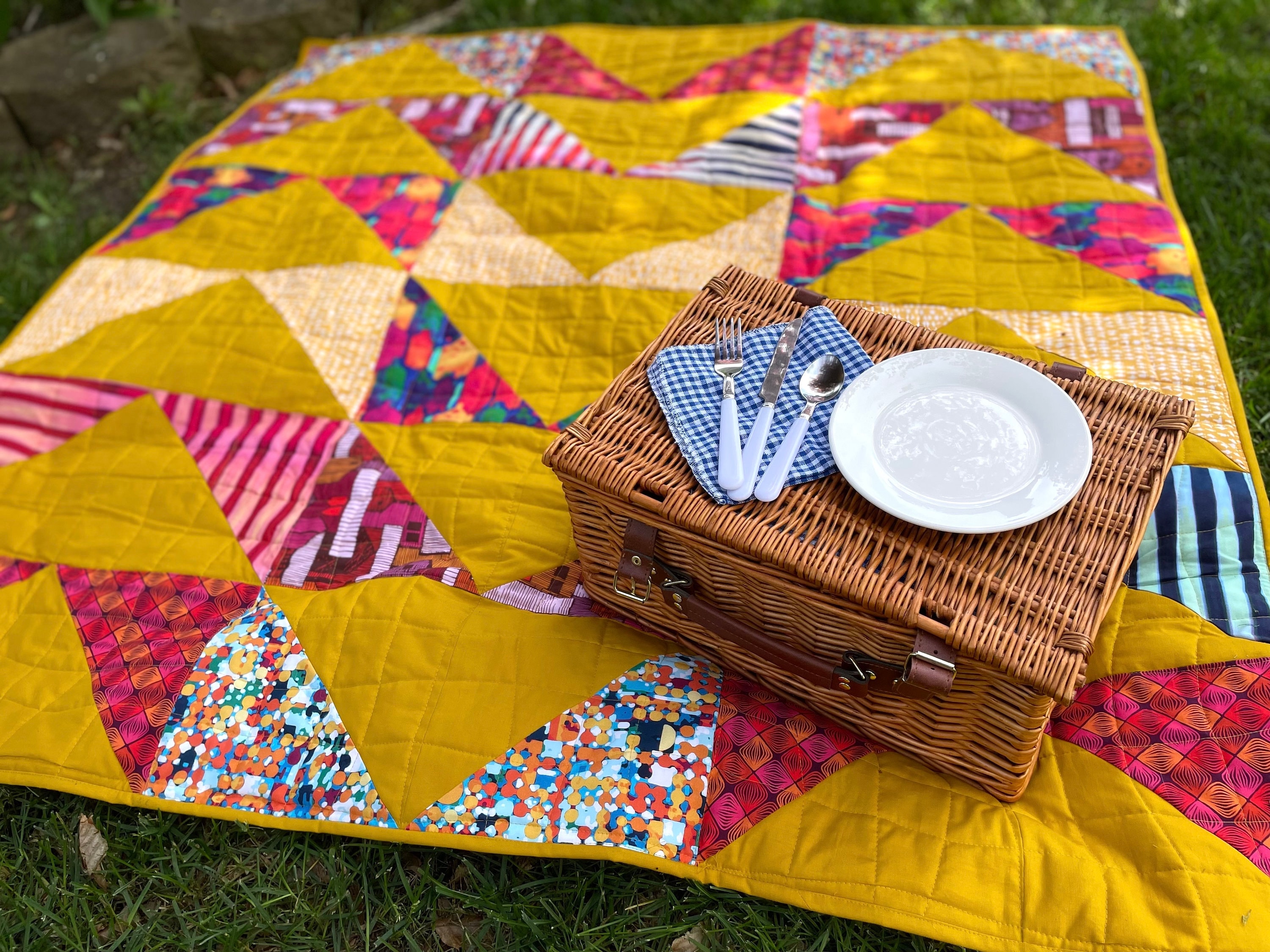 Easy, Flying Geese Lap Quilt for Beginners! Instant Download PDF Quilt ...