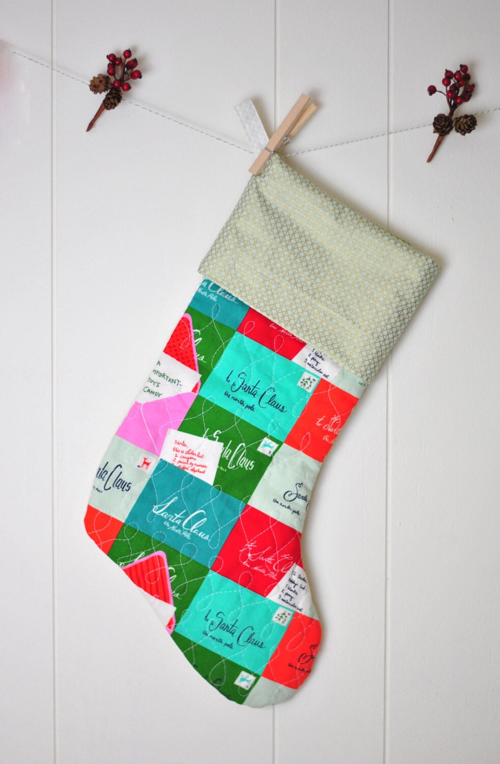 Quilted Christmas Stocking Pattern for Beginners: PDF Download - Etsy