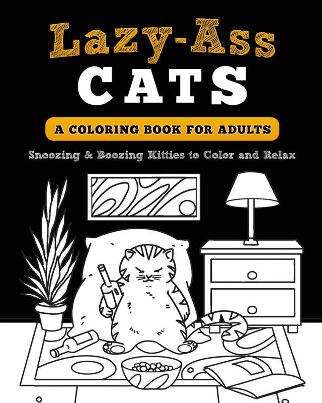 Funny Cat Coloring Book for Adults (ships Free!) Great Cat Lover Gift ...
