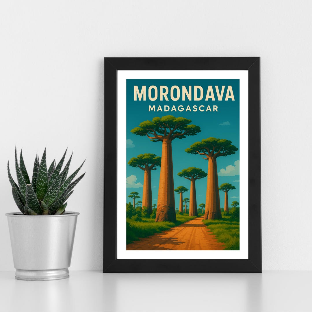 Morondava Madagascar Print – Baobab Trees African Art (digital Download ...