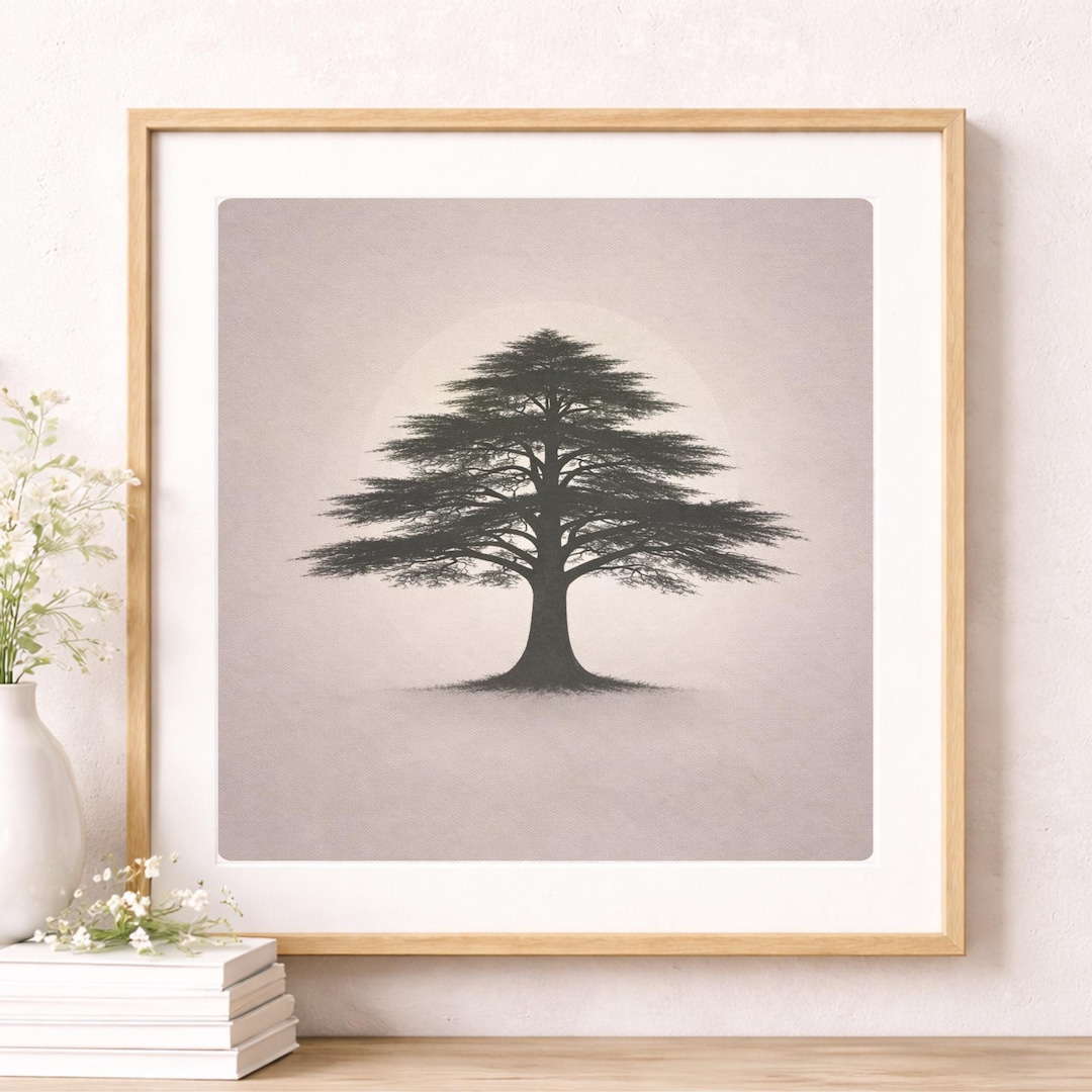 Cedar of Lebanon Botanical Art Print | Nature Wall Decor | Tree Poster ...