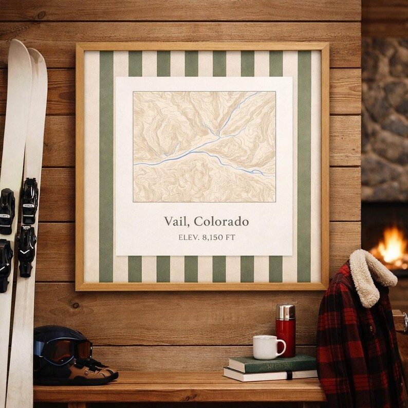 Topographical Maps | Ski Resort Art | Elevation Map | Aspen Wall Art ...