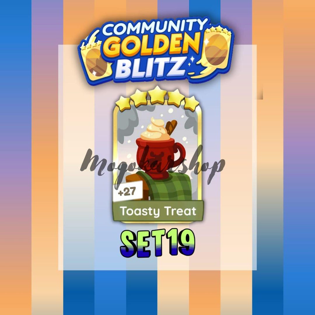 Toasty Treat - Monopoly Go - Golden Blitz Event - 5 Star Card/stickers ...