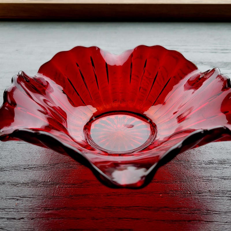 Red Depression Glass - Etsy