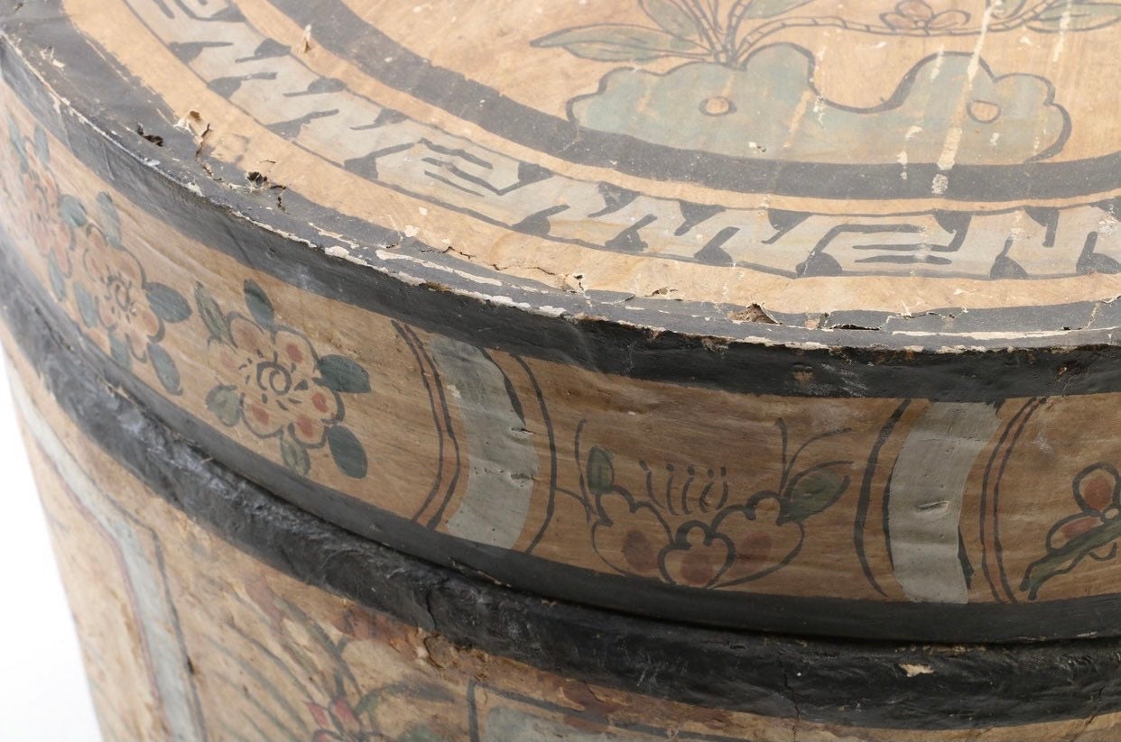 Antique Chinese Paper Mache Hand Painted Box | Etsy