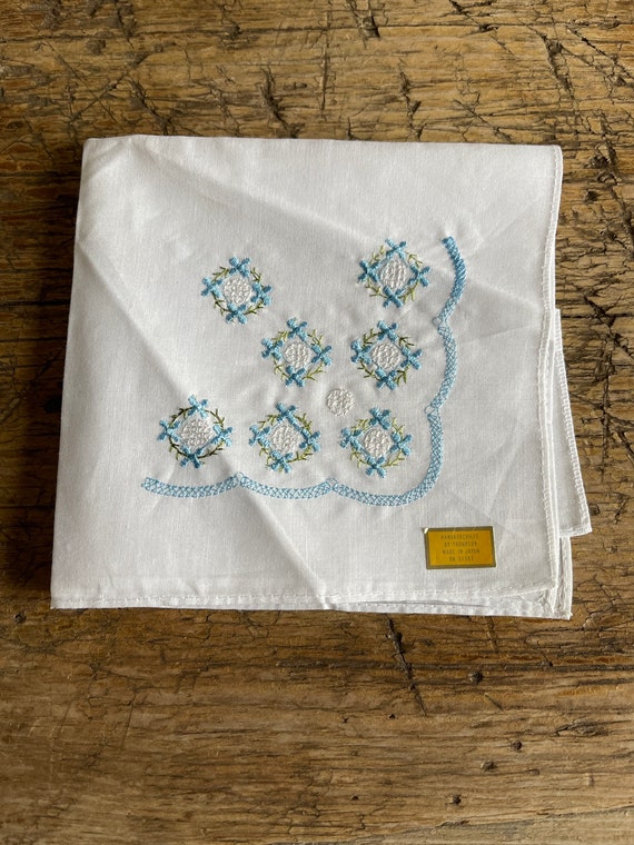 Japanese vintage handkerchief floral - Gem
