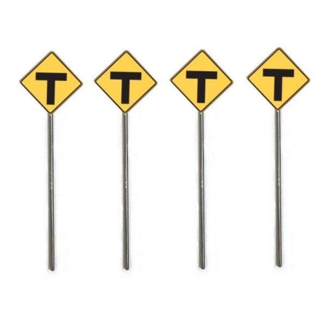 N Scale - T Intersection Sign - 4 Pack - Etsy