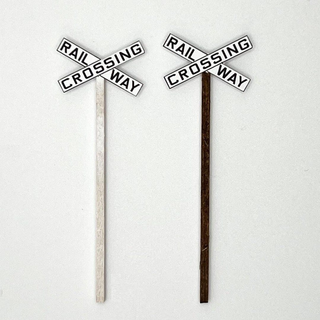 O Scale - Old Style Canadian Crossbucks - Rail Way Crossing - 4 Pack - Etsy